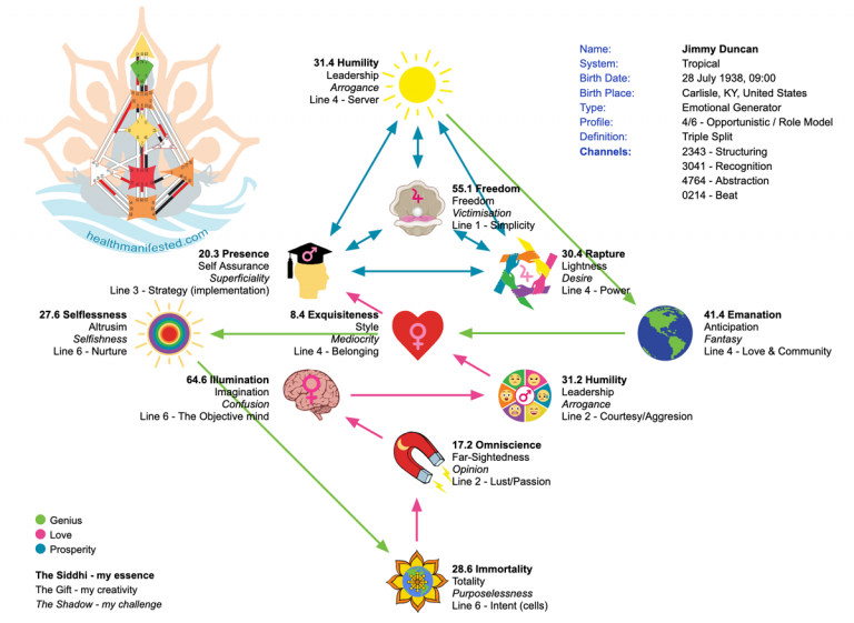 Astro Gene Keys chart - Health Manifested