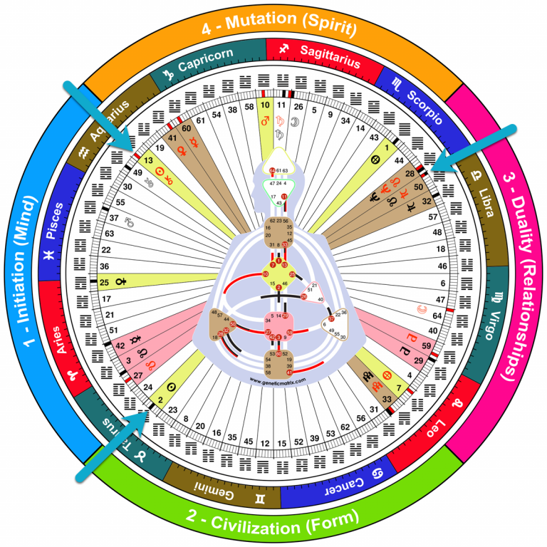 Human Design Mandala with lines - Health Manifested